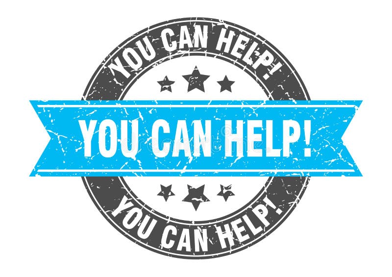 You can help stamp stock vector. Illustration of badge - 120296245