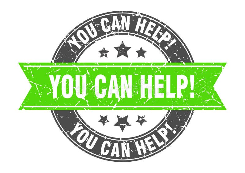 You can help stamp stock vector. Illustration of badge - 120296245