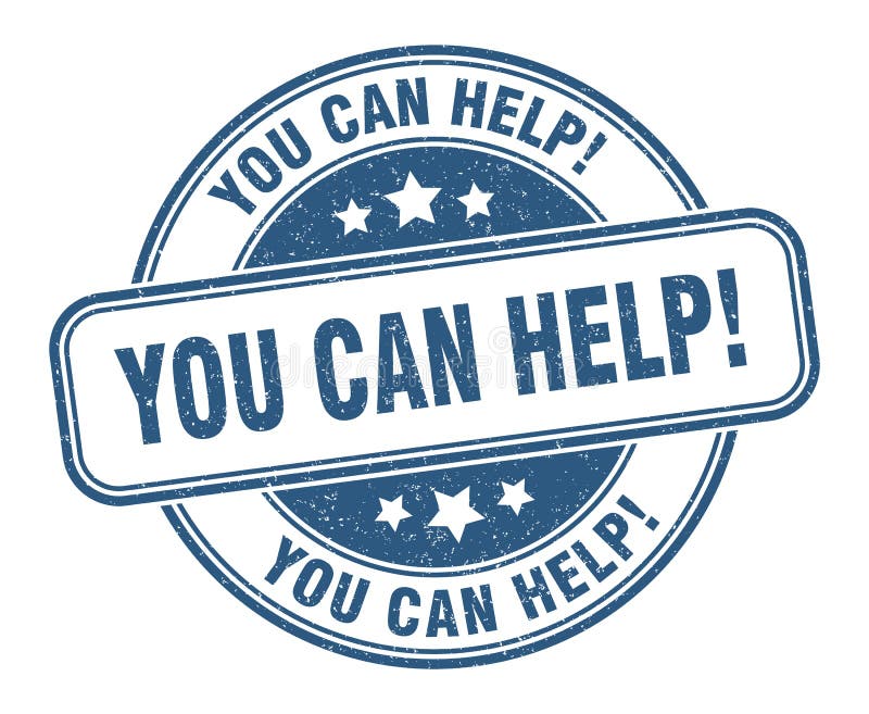 You Can Help Blue Stamp Stock Illustrations – 57 You Can Help Blue ...