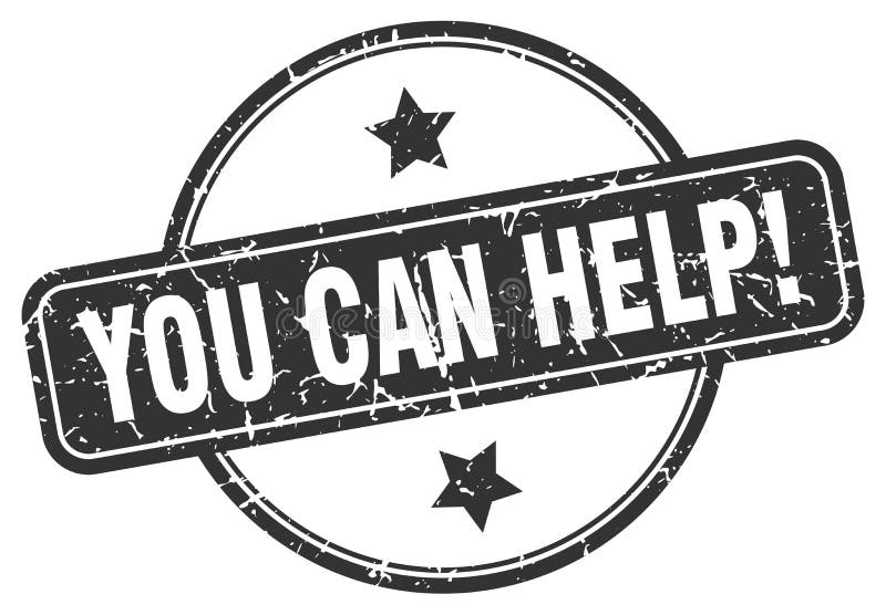 You can help stamp stock vector. Illustration of badge - 120296245