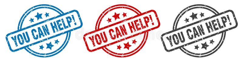 You can help stamp stock vector. Illustration of badge - 120296245