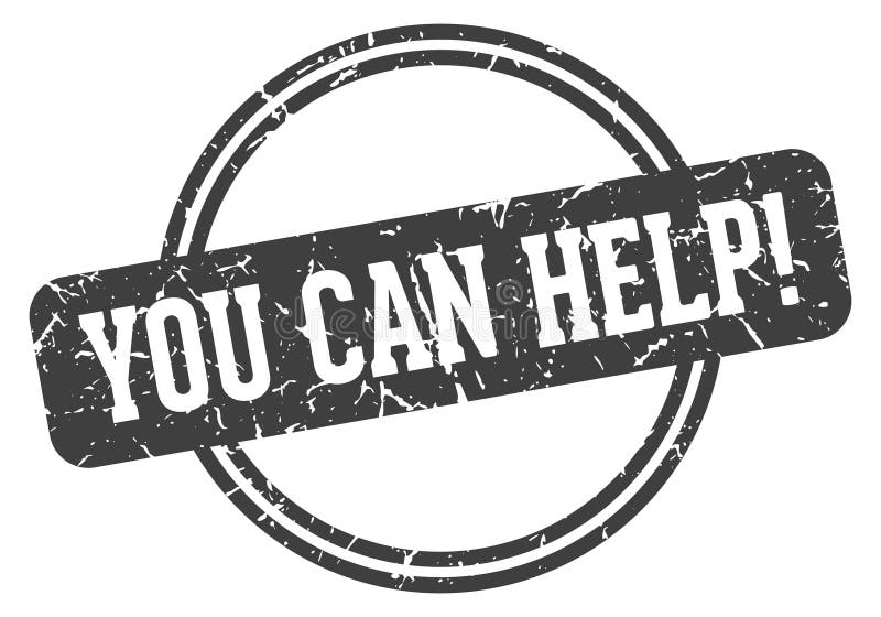 You can help stamp stock vector. Illustration of label - 360710634