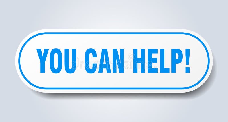 You can help sticker. stock vector. Illustration of flat - 197147690