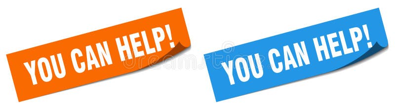 You Can Help Sticker. You Can Help Sign Set Stock Vector - Illustration ...