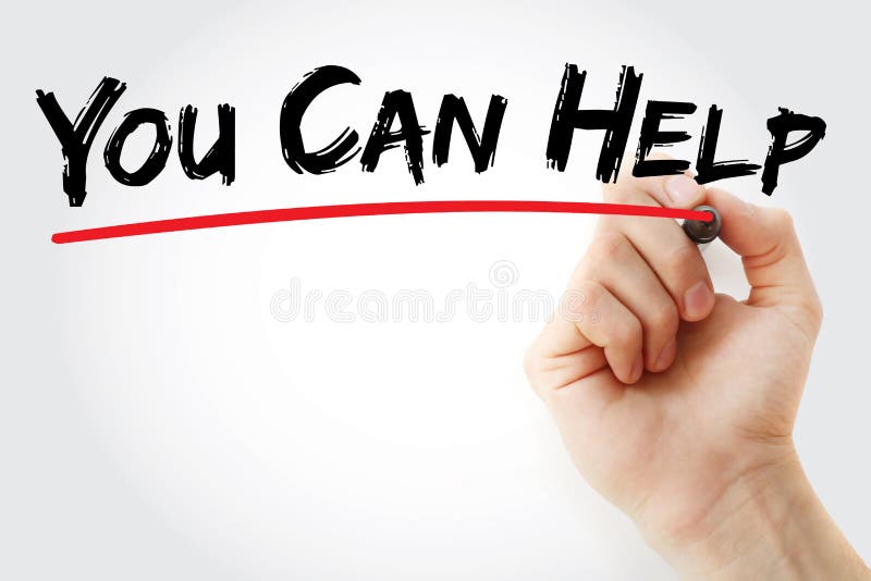You Can Help Text with Marker, Business Concept Stock Photo - Image of ...