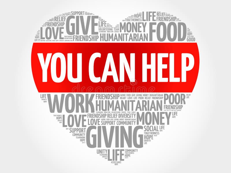 You can help word cloud stock illustration. Illustration of hope ...