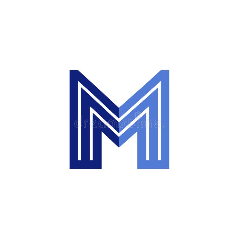 Alphabet M or Three M Type Logo Stock Vector - Illustration of isolated ...