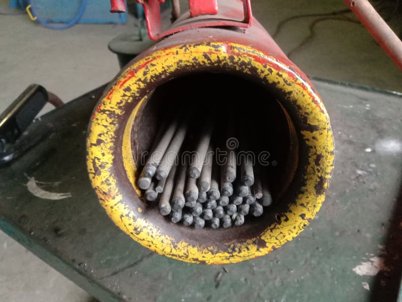 You Can See a Flask for Electrode Wire in Welding Which is Being Heated ...