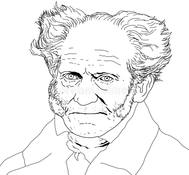 Arthur Schopenhauer Sketch Vector Illustration Stock Vector ...