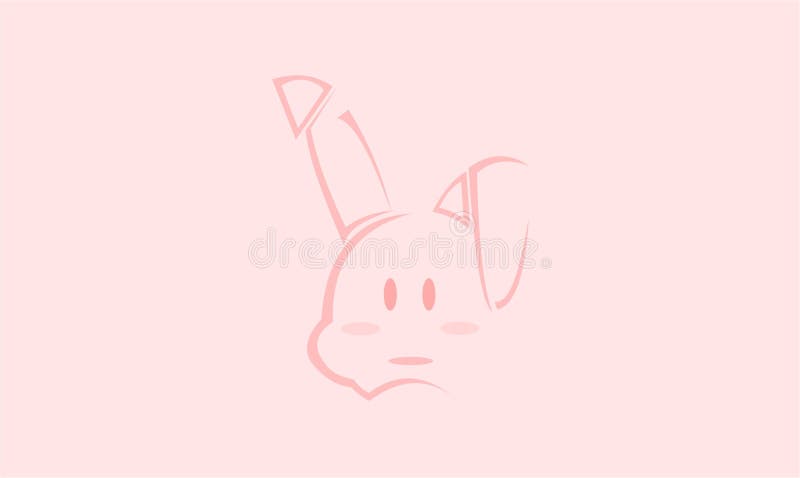 Rabit-Pink stock vector. Illustration of androidwallpaper - 106792908