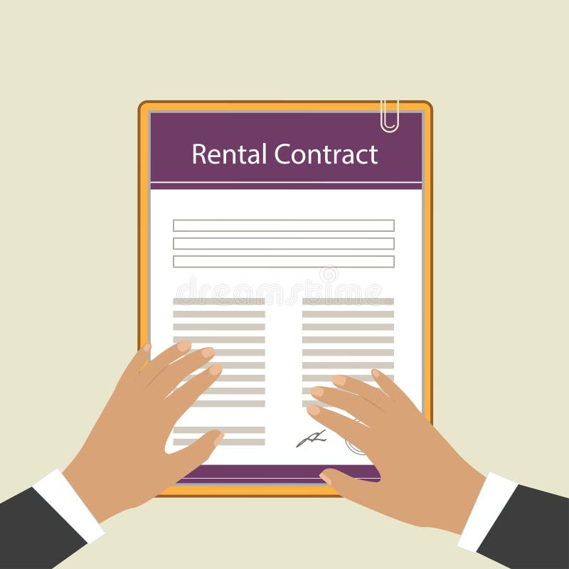 Vector Image of Rental Contract Form. Stock Vector - Illustration of ...