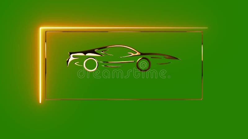 3d Car Logo Light Effect Green Screen Background Stock Footage - Video ...