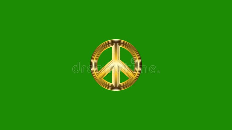 3d Peace Symbol Green Screen Background Stock Footage - Video of ...