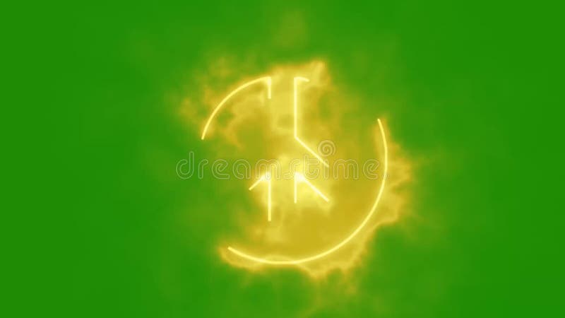Peace Symbol with Fire Effect Green Screen Background Stock Footage ...