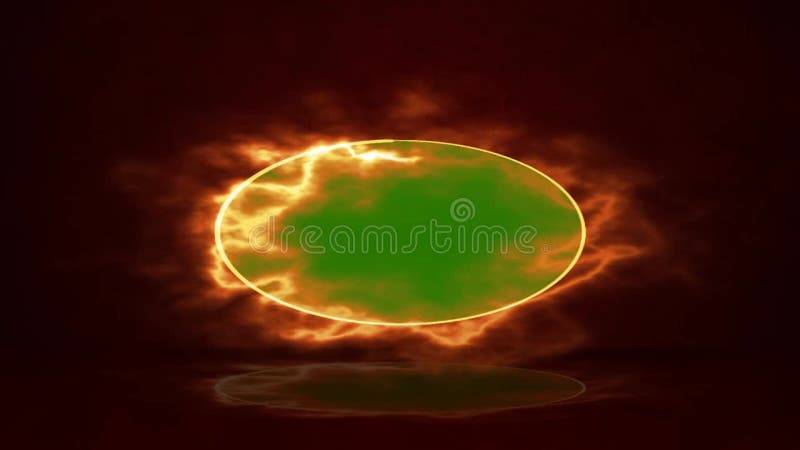 Ring of Fire with Shadow Green Screen Background Stock Video - Video of ...