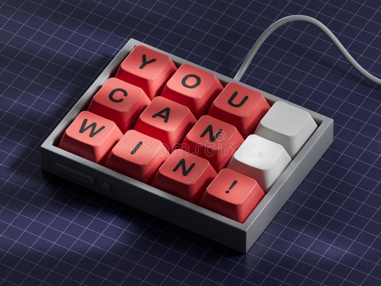 YOU CAN WIN! Symbol. Computer Keyboard Keys.Copy Space Stock ...