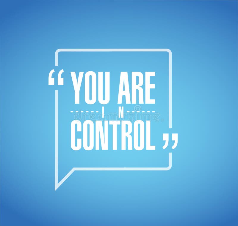 You are in Control Line Quote Message Concept Stock Illustration ...