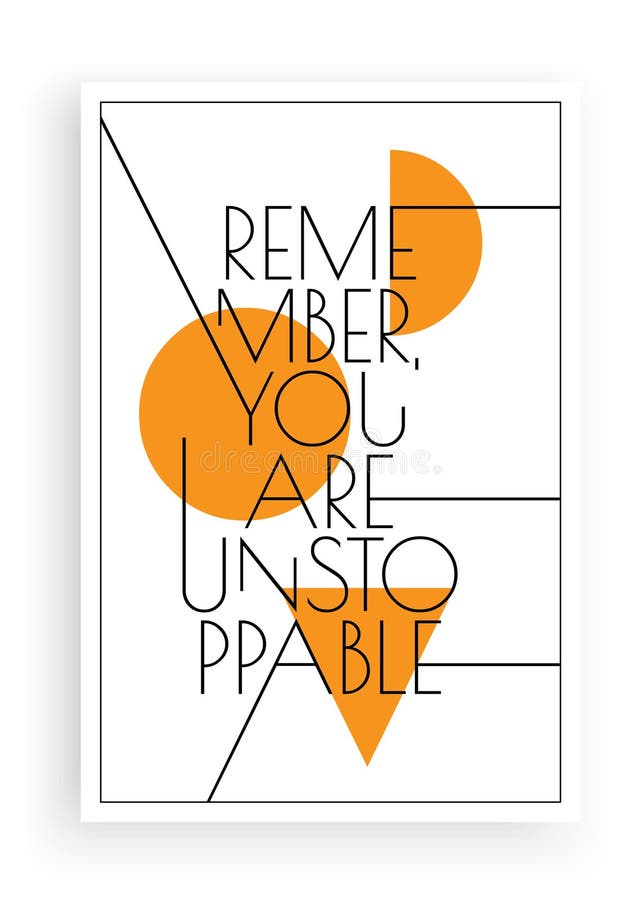 Remember You are Unstoppable, Vector Stock Vector - Illustration of ...