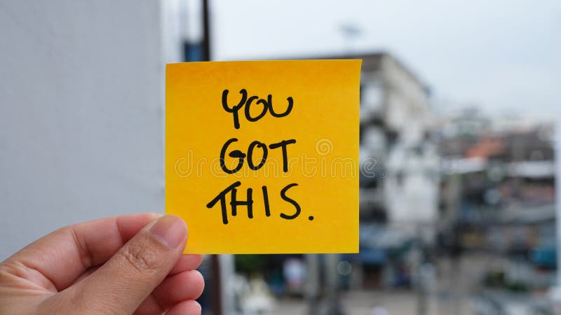 You Got this! Handwriting on a Sticky Note Stock Photo - Image of ...