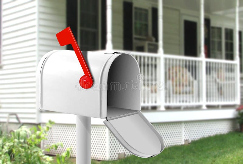 Mail box on a railing stock photo. Image of apartment - 16251762