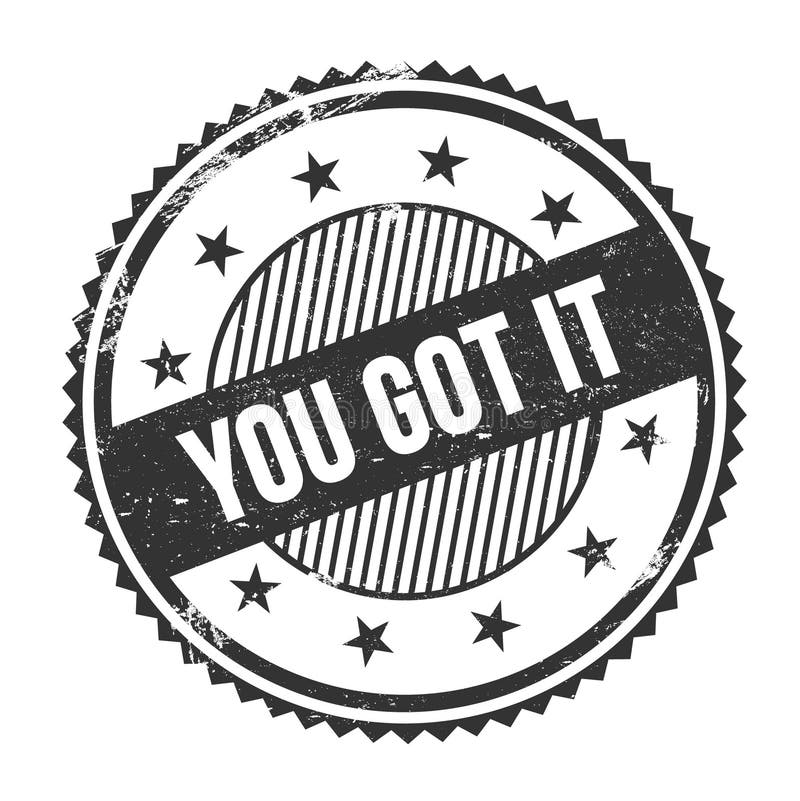 YOU GOT it Text Written on Black Grungy Round Stamp Stock Illustration ...