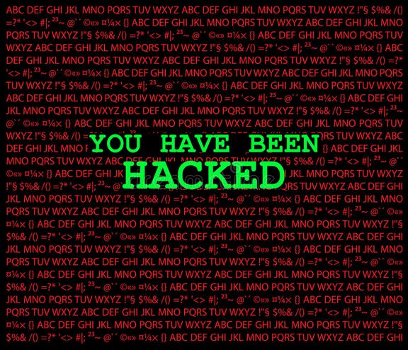 You Have Been Hacked with Dummy Code Text in the Background Stock ...