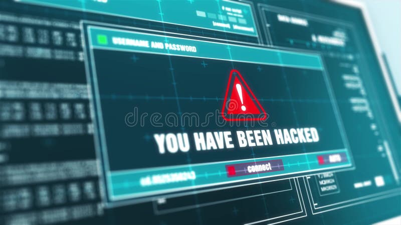 You Have Been Hacked Warning System Security Alert Error on Computer ...