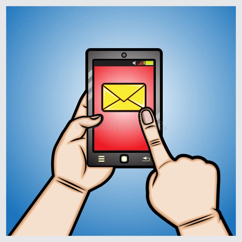 You Have Just Got a Message Stock Vector - Illustration of people ...