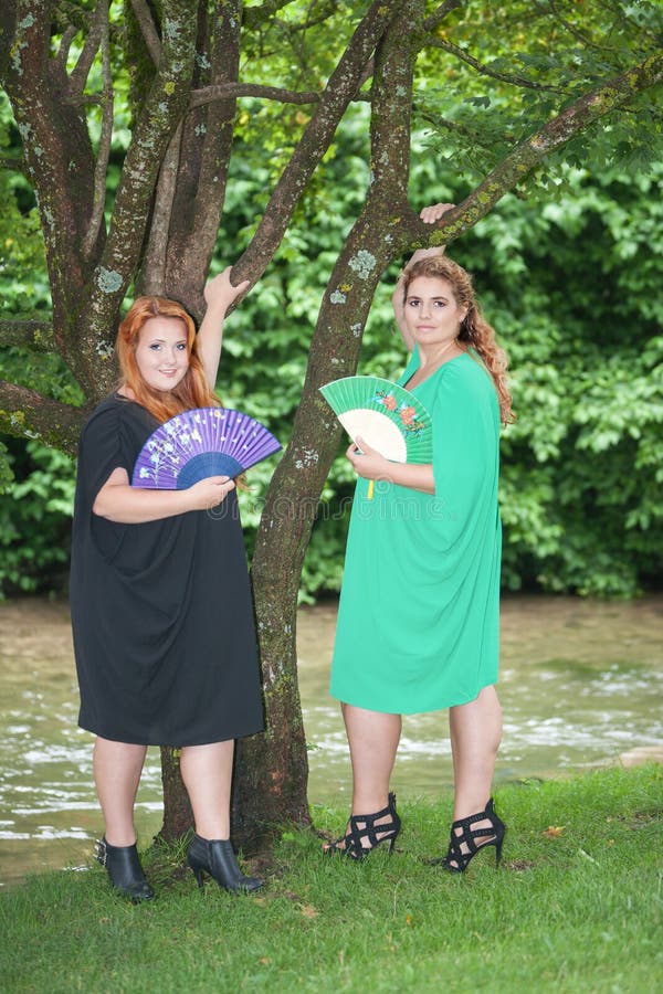 Fun Portrait of a Plus-size Model in Lingerie Stock Photo - Image of ...