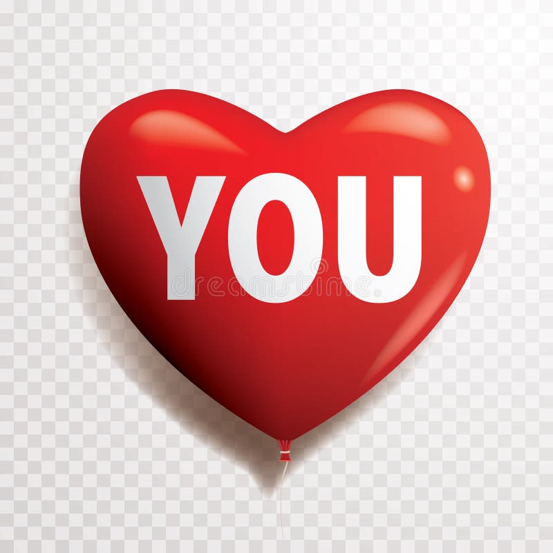 You heart balloon stock vector. Illustration of romantic - 265273215