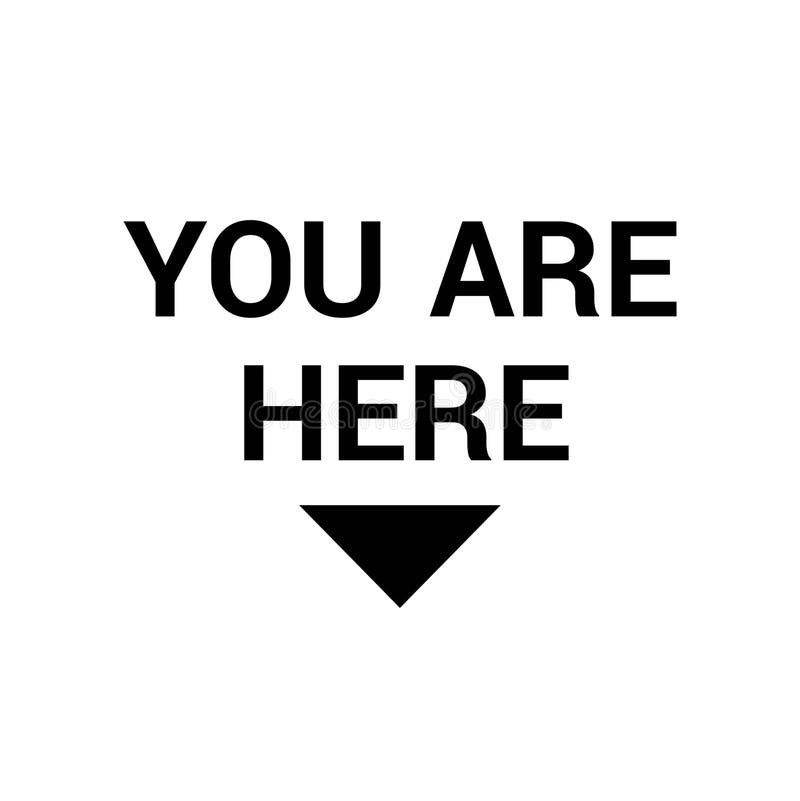 You are Here Icon. Map Pointer Icon. Marker Location Icon with You are ...