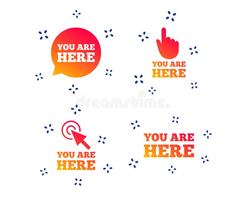 You are Here Icons. Info Speech Bubble Sign. Vector Stock Vector ...