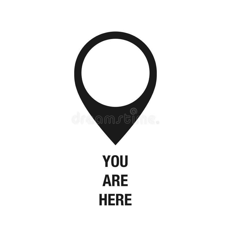 You are Here. Map Pointer Icon. GPS Location Symbol Stock Vector ...