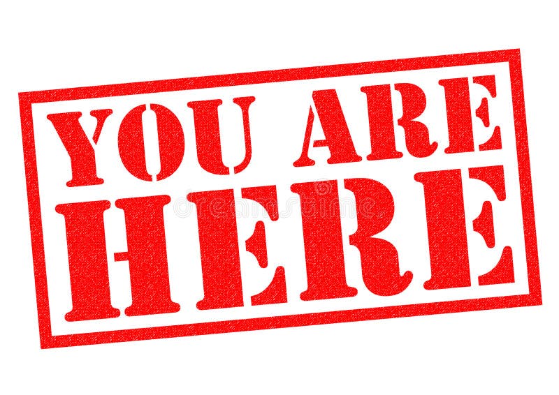 YOU are HERE stock illustration. Illustration of button - 86680957
