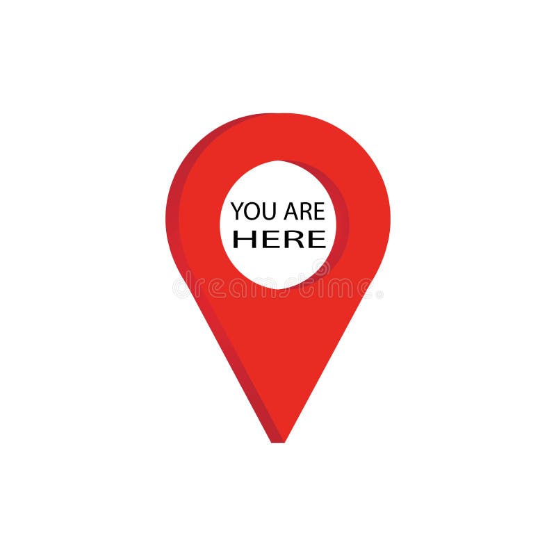 You are Here Sign Icon. Info Map Pointer with Your Location Stock ...