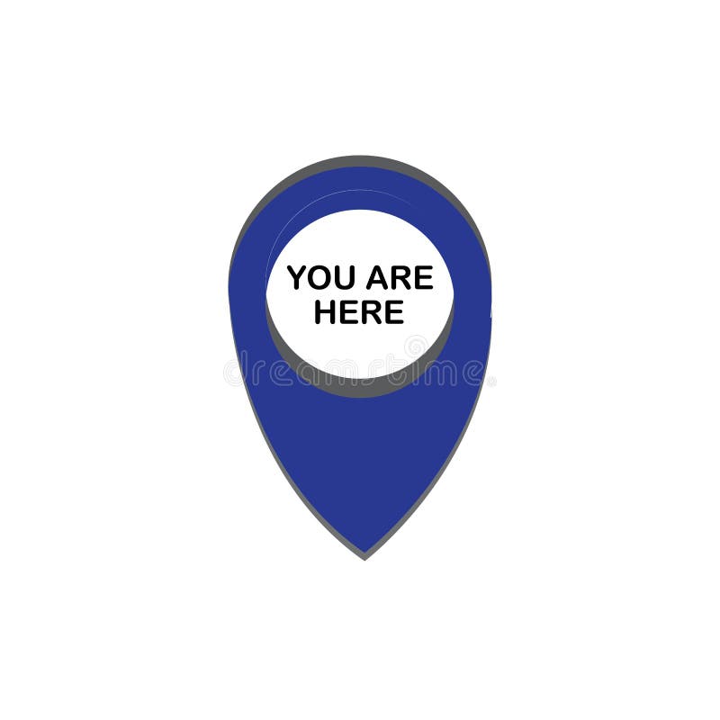 You are Here Sign Icon. Info Map Pointer with Your Location Stock ...