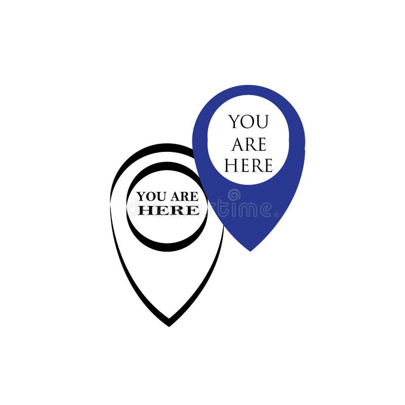 You are Here Sign Icon. Info Map Pointer with Your Location Stock ...