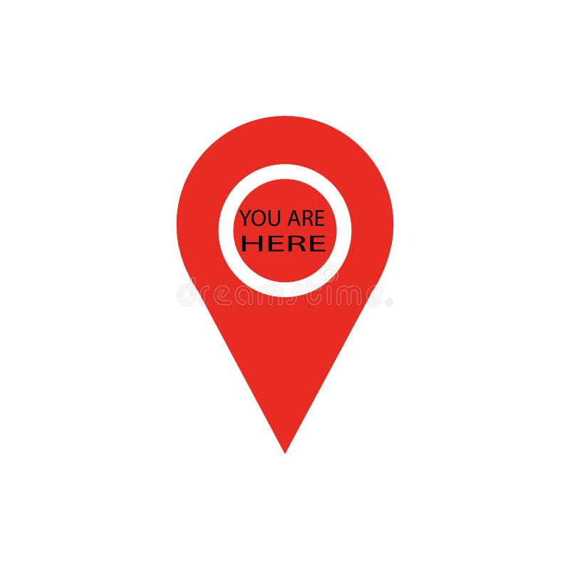 You are Here Sign Icon. Info Map Pointer with Your Location Stock ...