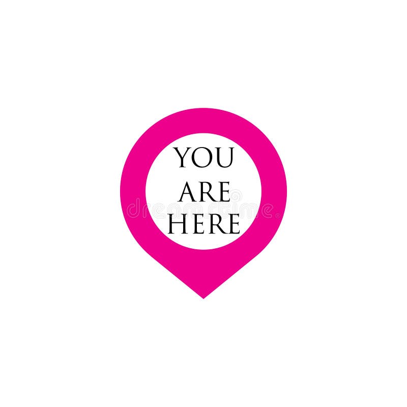You are Here Sign Icon. Info Map Pointer with Your Location Stock ...