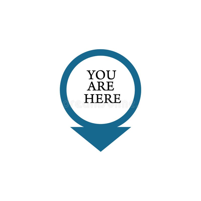 You are Here Sign Icon. Info Map Pointer with Your Location Stock ...