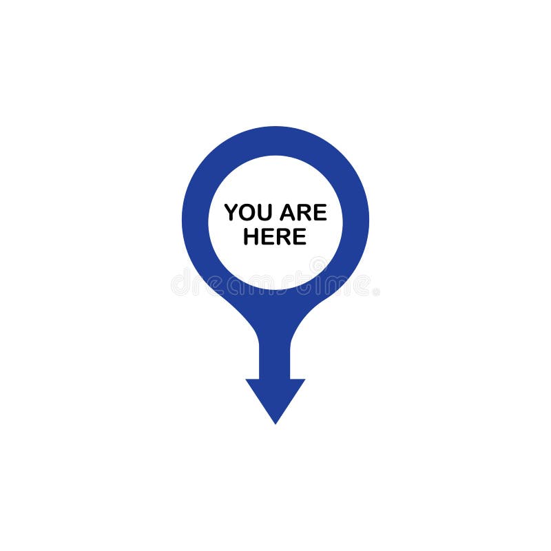 You are Here Sign Icon. Info Map Pointer with Your Location Stock ...