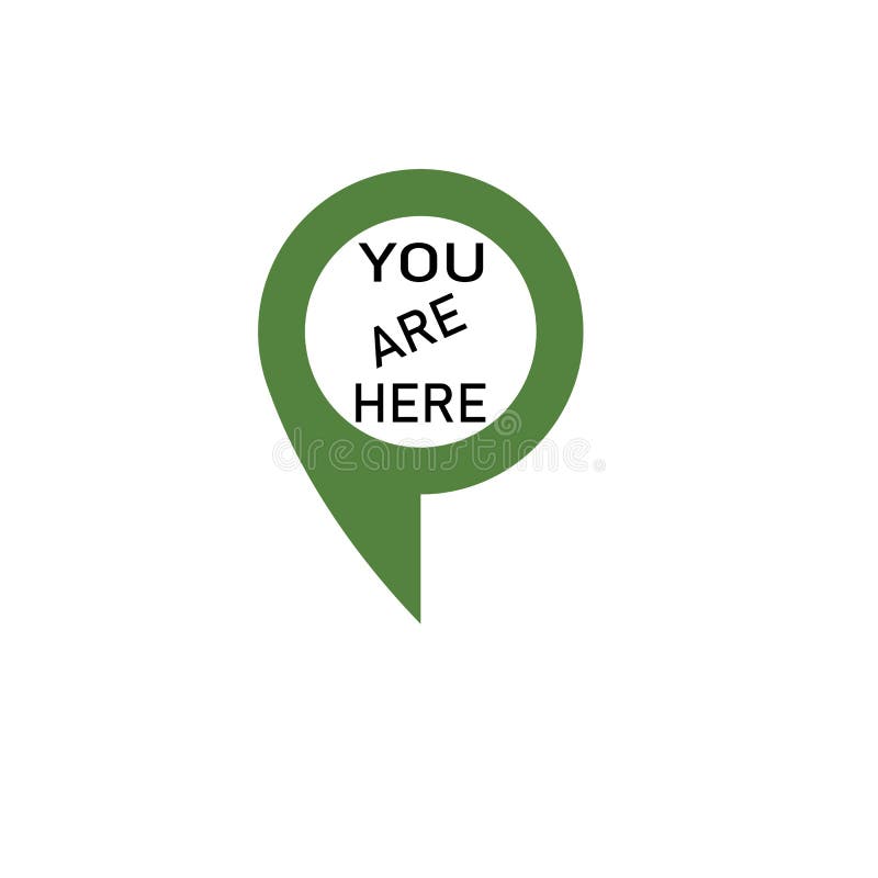 You are Here Sign Icon. Info Map Pointer with Your Location Stock ...
