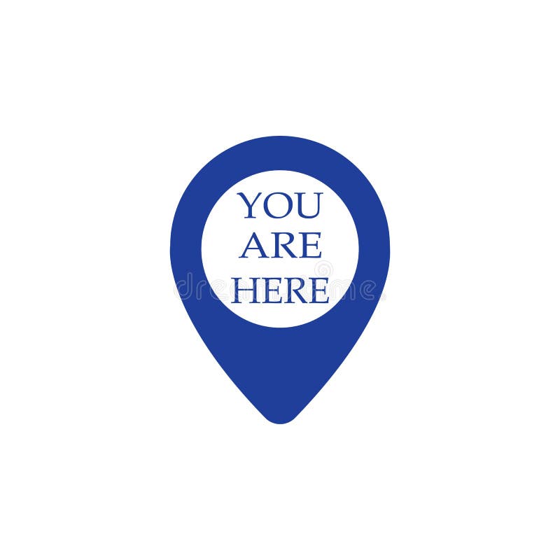 You are Here Sign Icon. Info Map Pointer with Your Location Stock ...