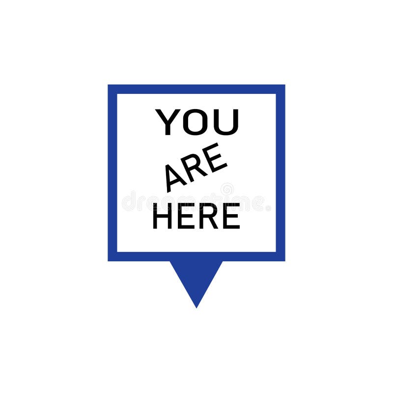 You are Here Sign Icon. Info Map Pointer with Your Location Stock ...