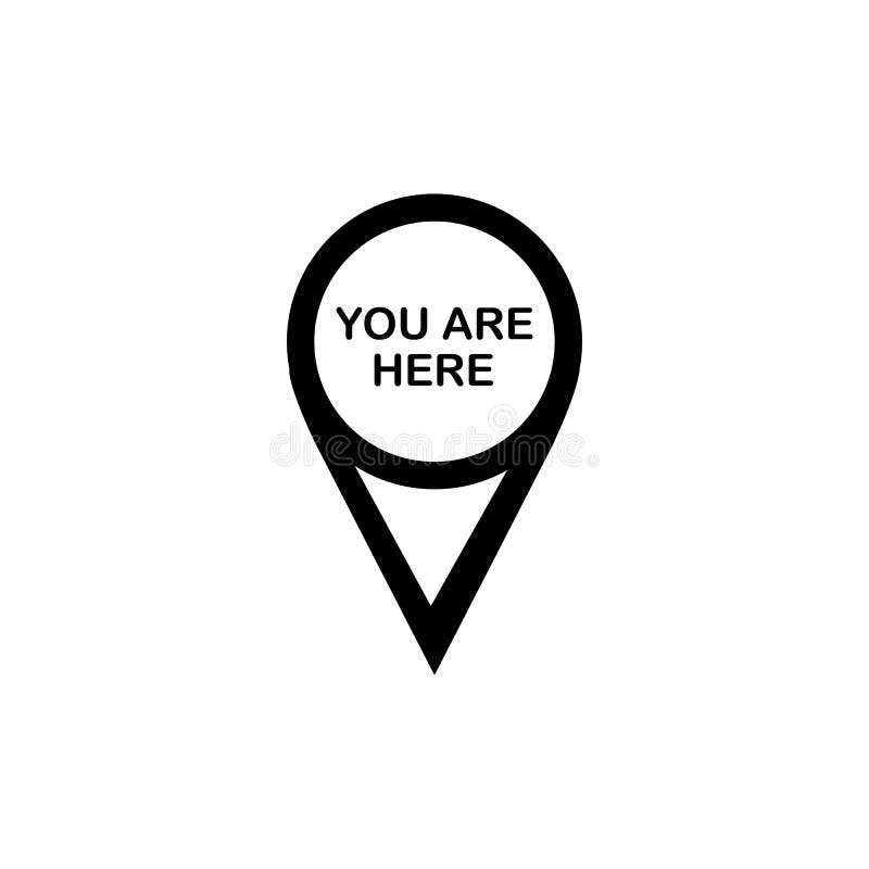 You are Here Sign Icon. Info Map Pointer with Your Location Stock ...