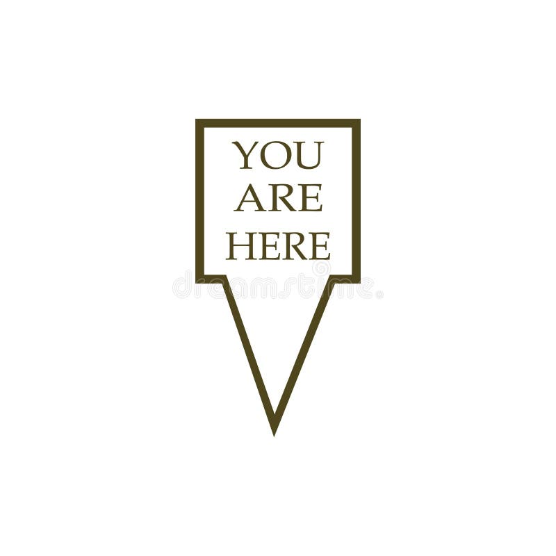 You are Here Sign Icon. Info Map Pointer with Your Location Stock ...