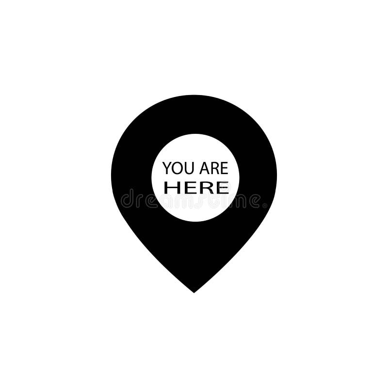 You are Here Sign Icon. Info Map Pointer with Your Location Stock ...
