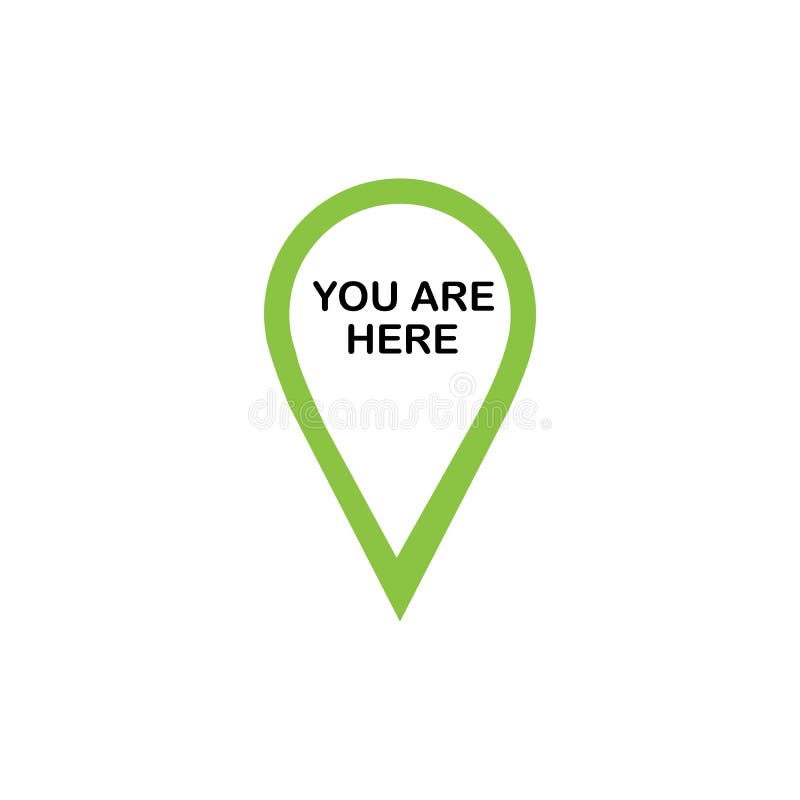 You are Here Sign Icon. Info Map Pointer with Your Location Stock ...