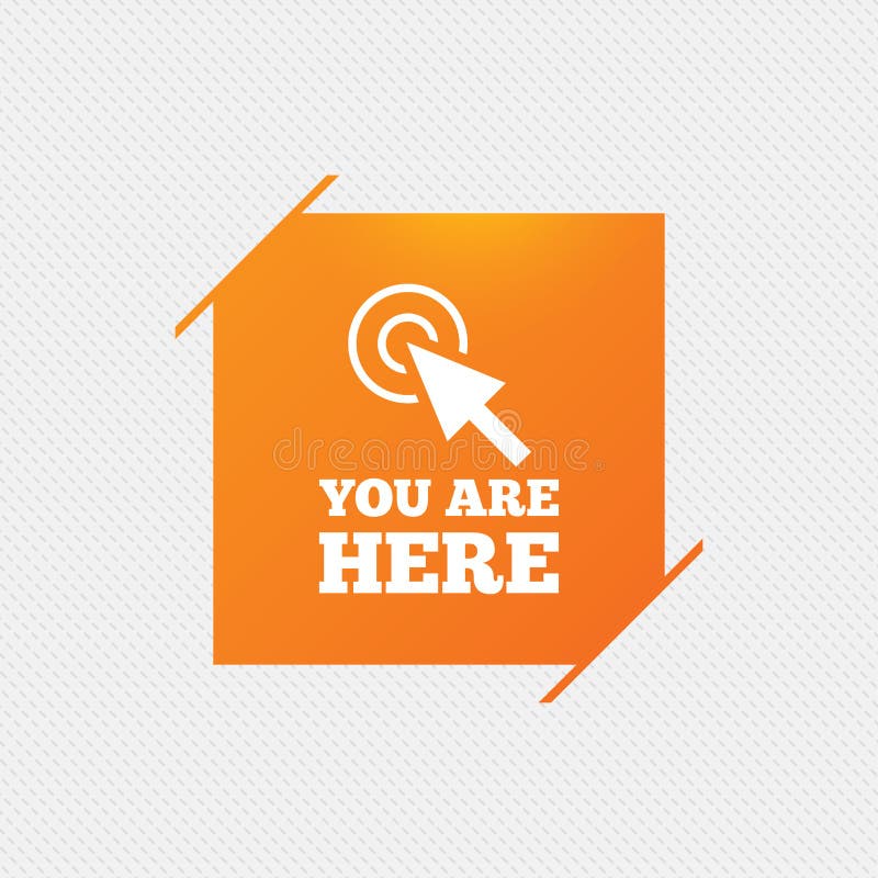 You are Here Sign Icon. Info Speech Bubble. Stock Vector - Illustration ...