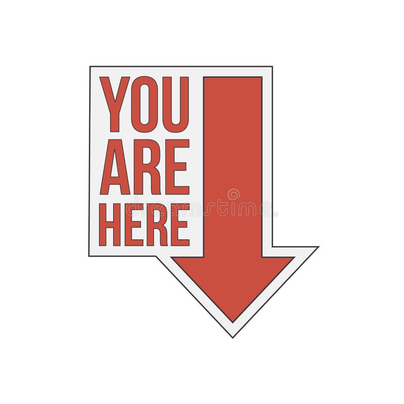 You are Here Sign Icon. Info Speech Bubble. Map Pointer with Your ...